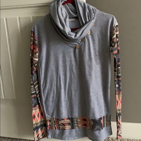 mon ami | Tops | Aztec Tunic With Cute Cowl Neck | Poshmark